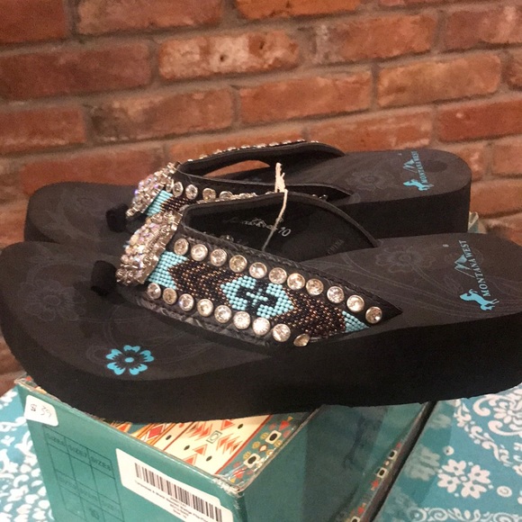 Montana West | Shoes | Nwt Montana West Embellished Western Wedge ...